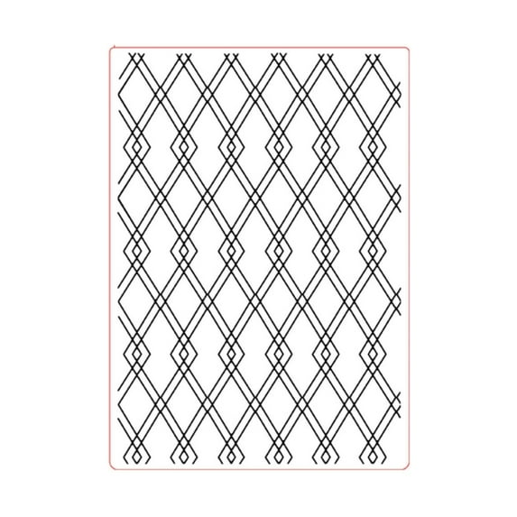 AOOOWER Plastic Embossing Plate Grid Background Embossing Folder For ...