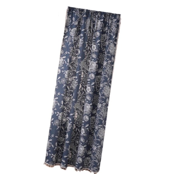 AOOOWER Polyester Floor Curtain Florals Pattern Living Room Bedroom ...