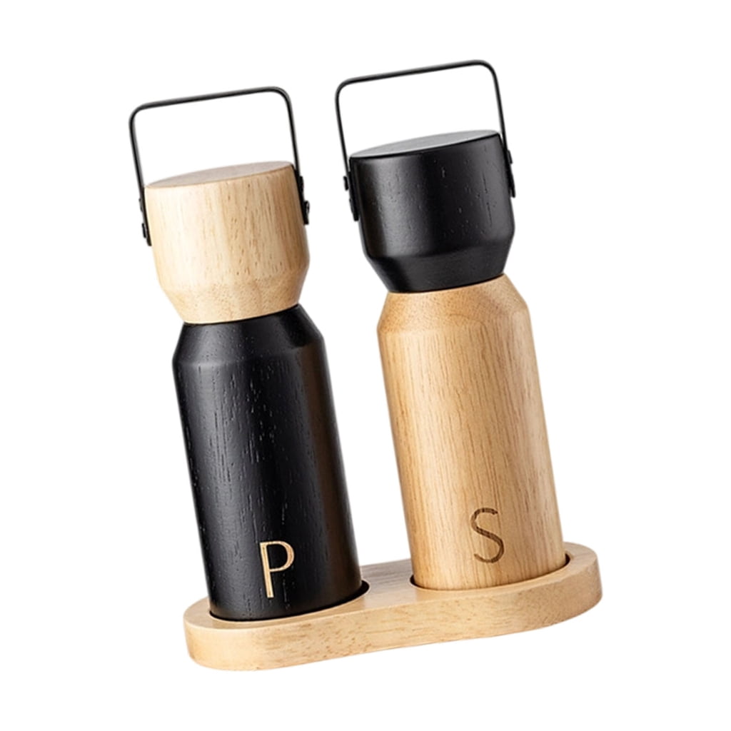 AOOOWER Premium Rubberwood Peppers Grinder Seasoning Mill With Ceramic ...