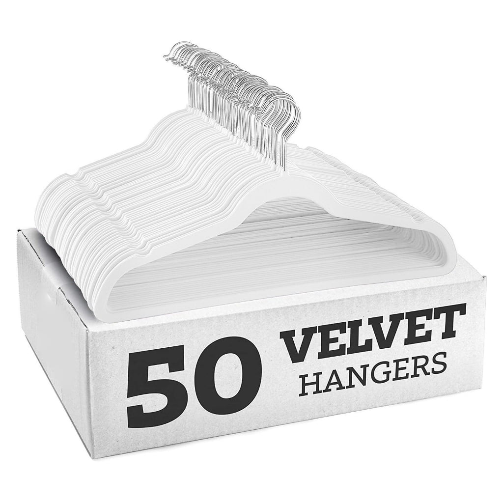 AOOOWER Premium Velvety Clothes Hangers Nonslip Surfaces Prevents ...