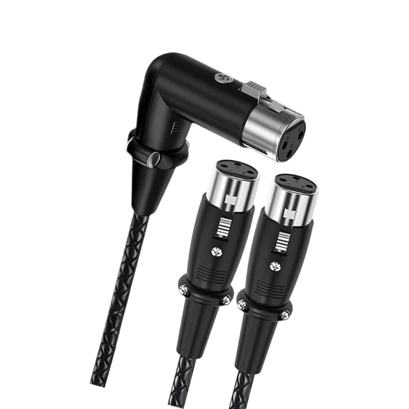 AOOOWER Professional 3Pin Splitter Cable 1 Female to 2 Female ...