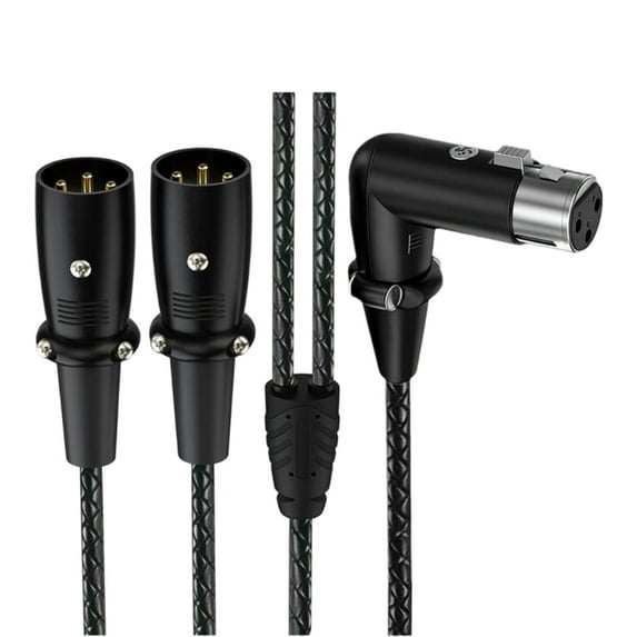 AOOOWER Professional 3Pin Splitter Cable 1 Female to 2 Male Microphone ...