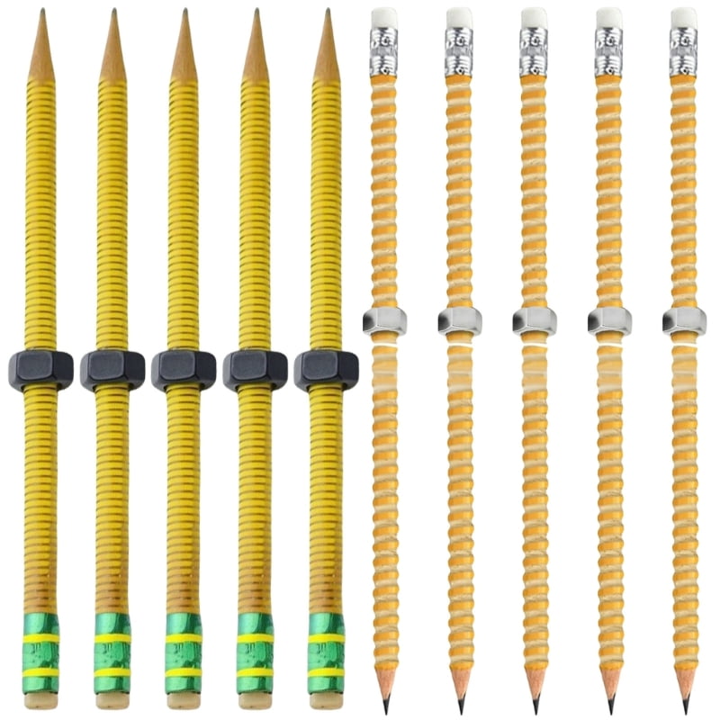 AOOOWER Quiet Wooden Threaded Pencil With Rotating Metal Nut Design For ...