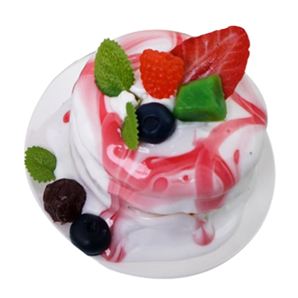 AOOOWER Realistic Dessert Simulation Props Decorative Faux Fruit Cake ...