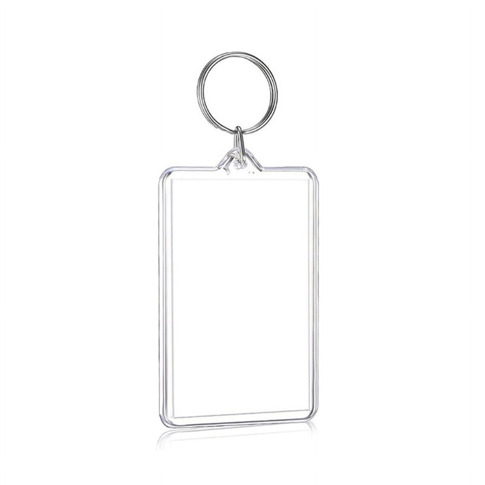AOOOWER Rectangle Shapes Plastic Keychain Picture Frame Keyring with Split Rings - Walmart.com