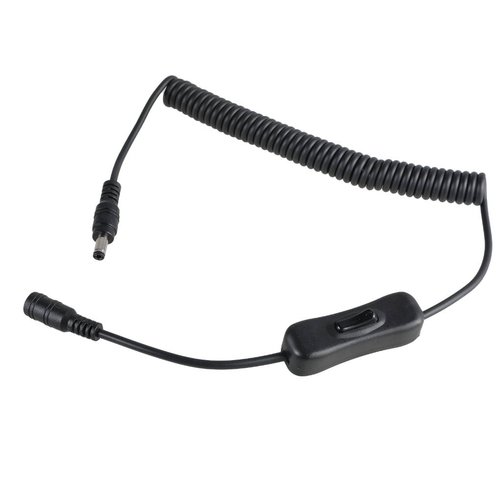 AOOOWER Retractable 5.5x2.1mm Power Cable 60W Spring Coiled Extension ...