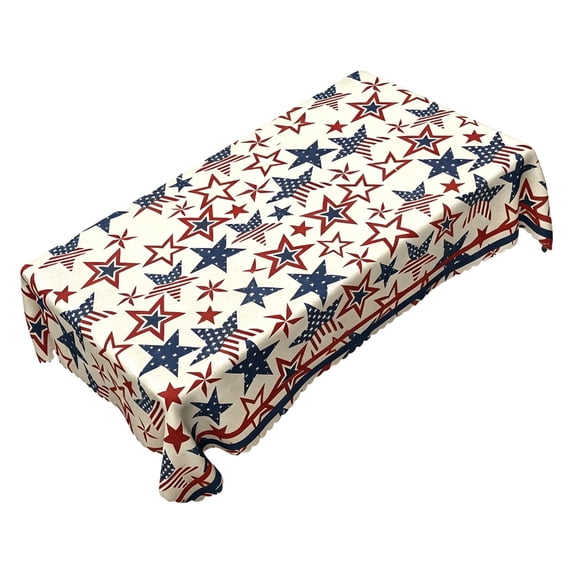 AOOOWER Retro Pattern Tablecloth In Red White Blue Color Great For Home ...