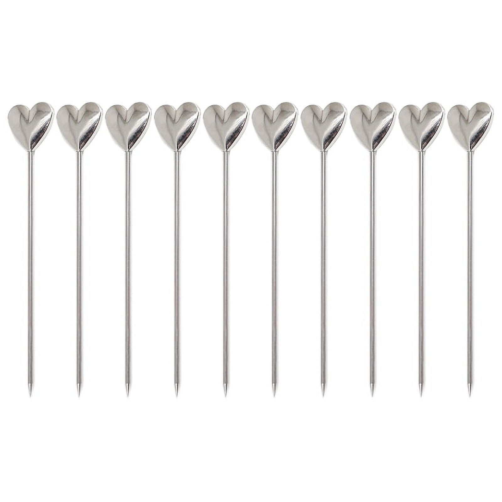 AOOOWER Reusable Stainless Steel Cocktail Picks Sandwich Toothpicks for ...