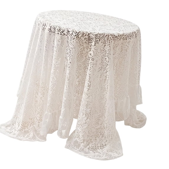 AOOOWER Romance Floral Pattern Lace Table Cover Suitable For Rustics ...