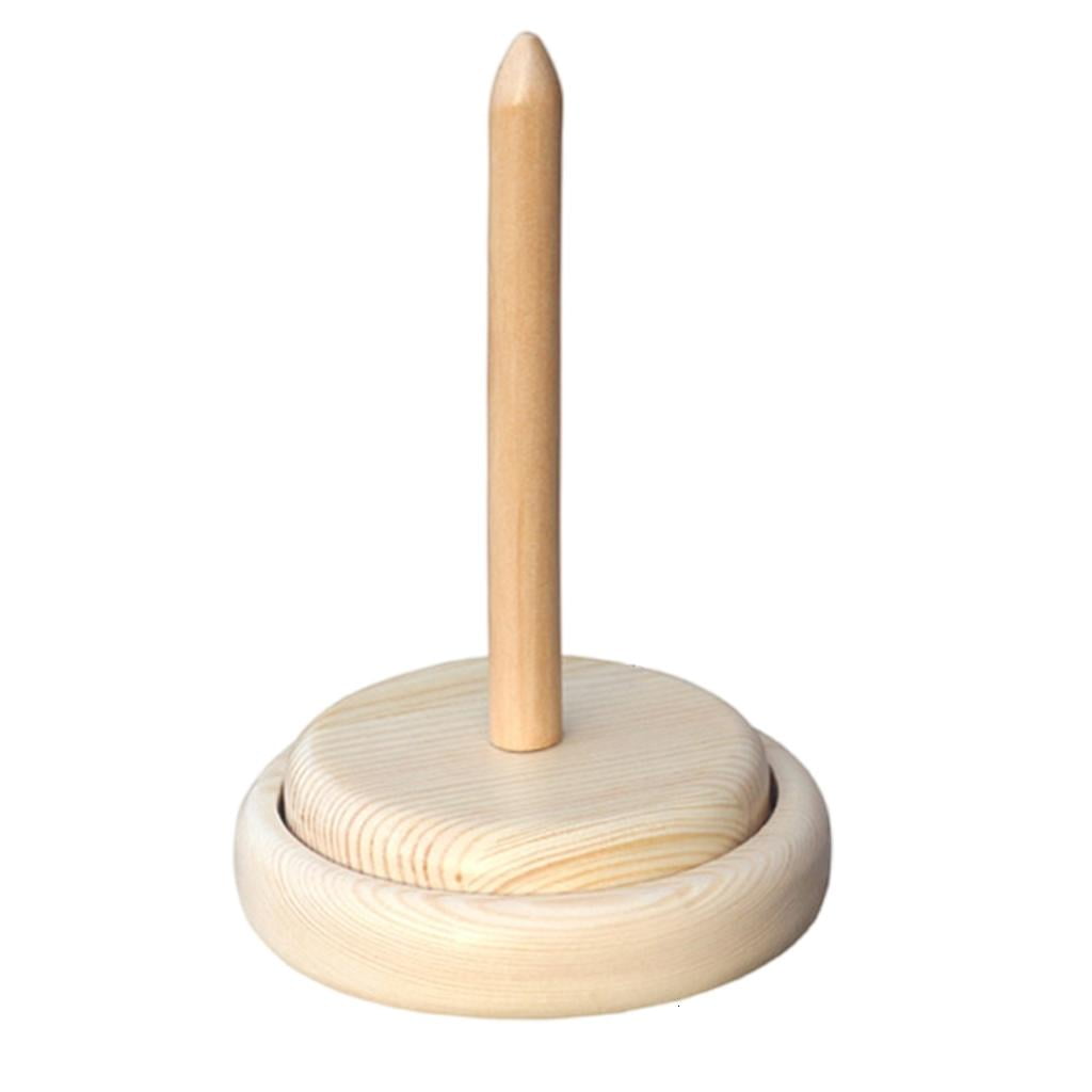 AOOOWER Rotating Thread Spool Holder Wood Yarn Holder Yarn Dispenser ...