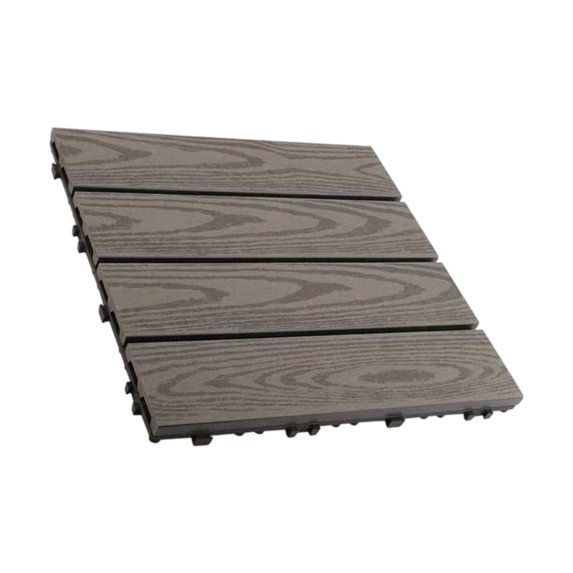 AOOOWER Safe Fade Resistant Balcony Decking Tile Realistic Wood Grains ...
