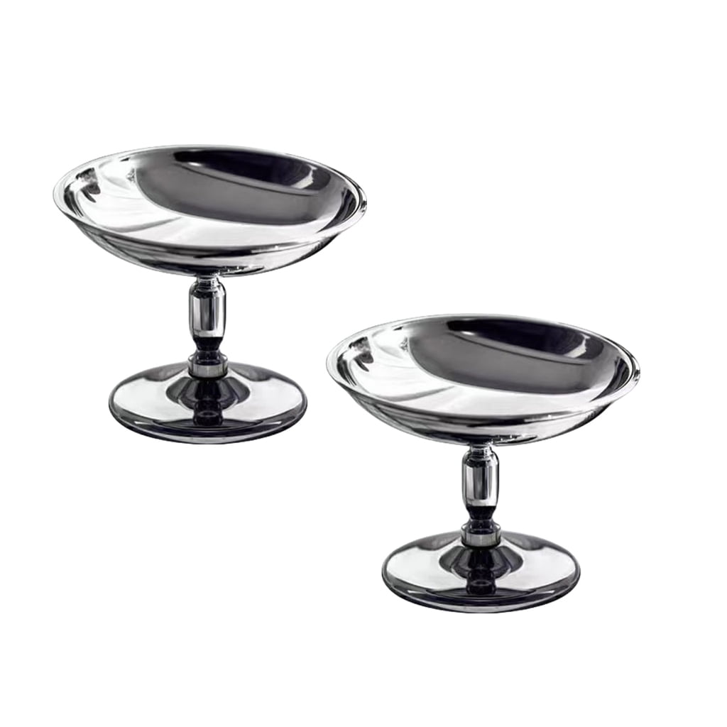 AOOOWER Set of 2 Elegant Cups 304Stainless Steel Serving Cups Ice Cream ...