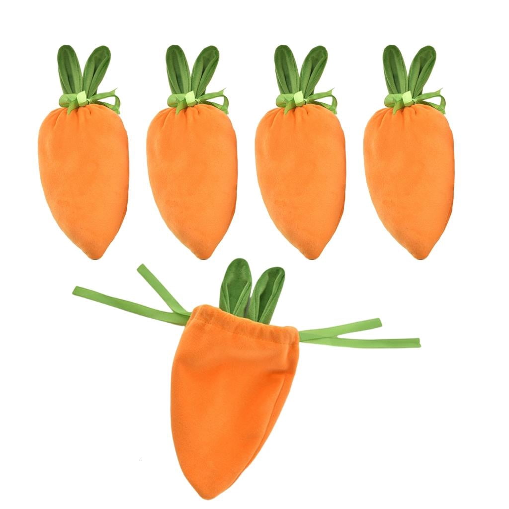 AOOOWER Set of 5 Carrot Treat Bag Snack Box Carrot Theme Present Bag ...