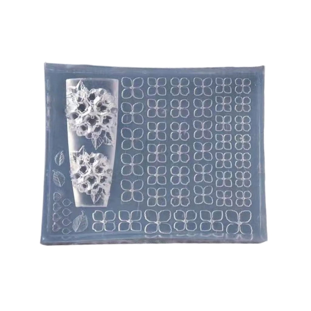 AOOOWER Silicone Nail Art Moulds Silicone 3D Template Nail Designing ...