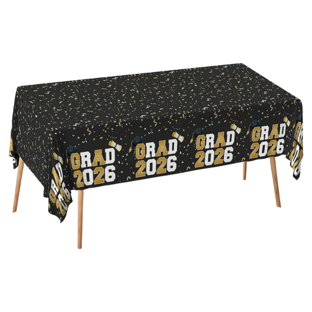 AOOOWER Spacious Graduation Party Table Cover Large Linen Fabric ...