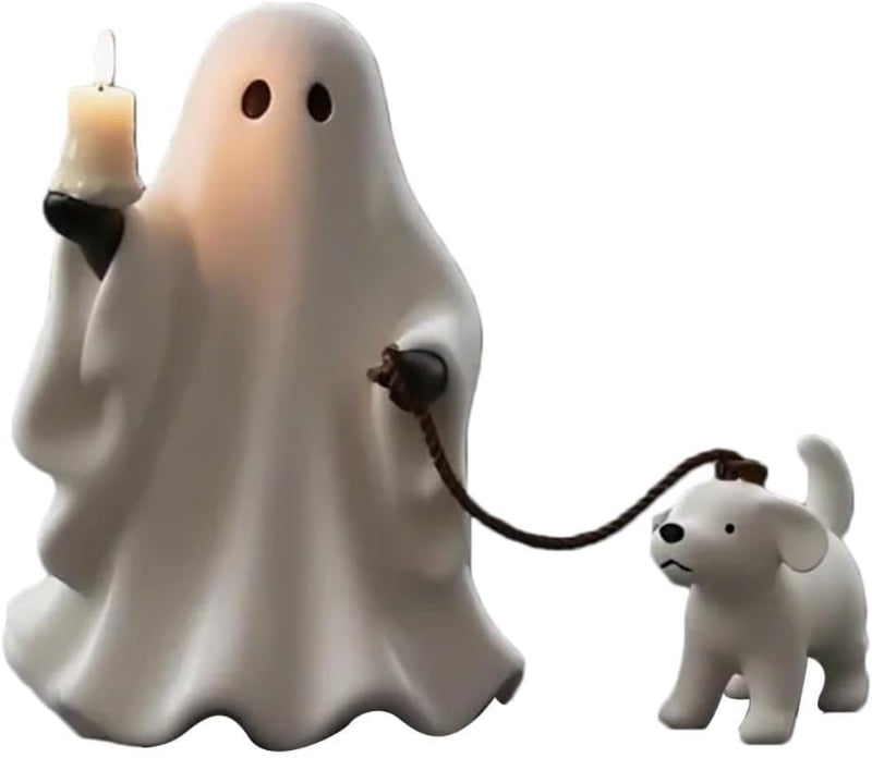 AOOOWER Specter Pup Candle Holder,Whimsical Figurine,Cute Specter Dog ...
