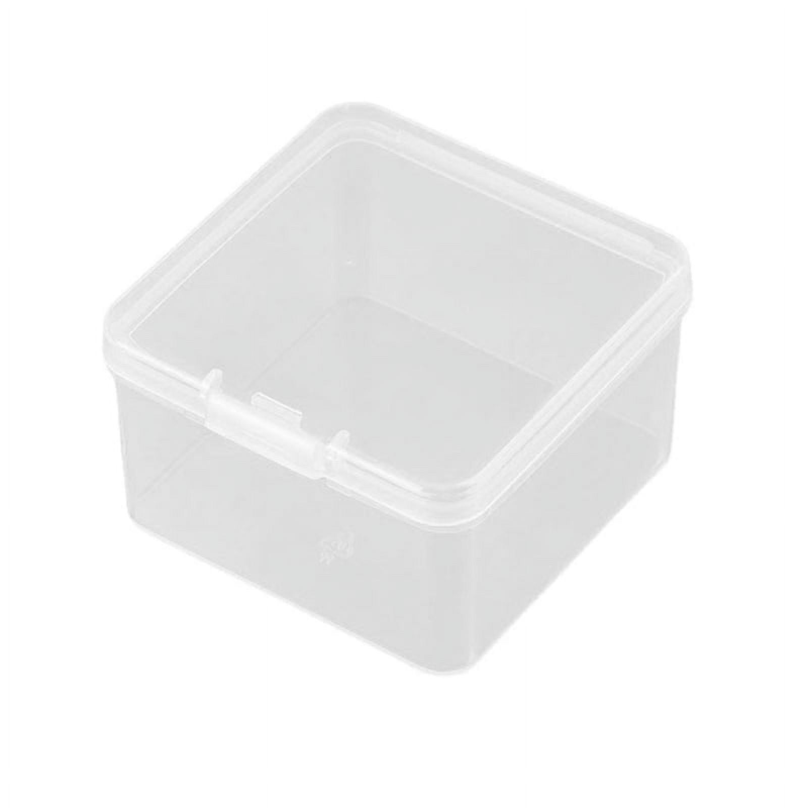 AOOOWER Square Storage Containers Box for w/ Hinged Lid Clear PP ...