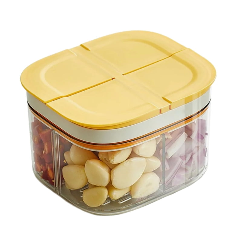 AOOOWER Stackable Divided Food Storage Bin With Removable Lid for ...