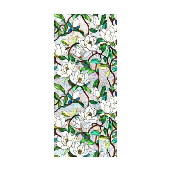 AOOOWER Stained Glass Window Film Static Cling Window Privacy Film ...