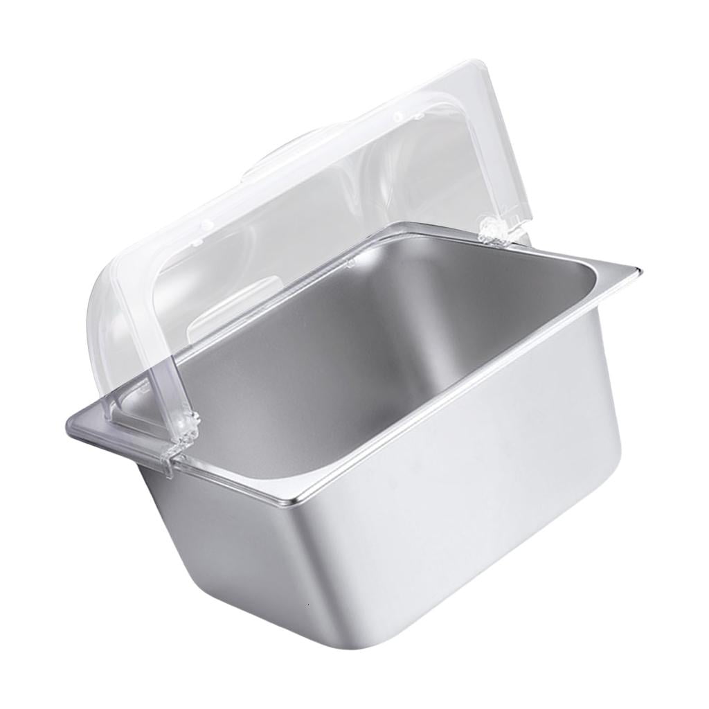 AOOOWER Stainless Steel Condiment Dispenser Portable Food Display Rack ...