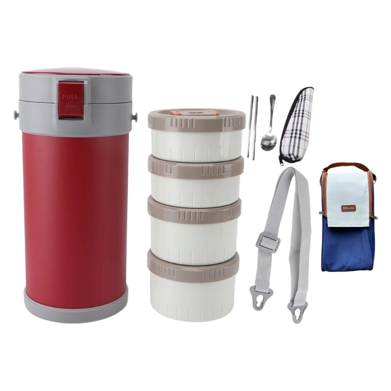 AOOOWER Stainless Steel Leak Proof Food Jar with Handle and Venting ...