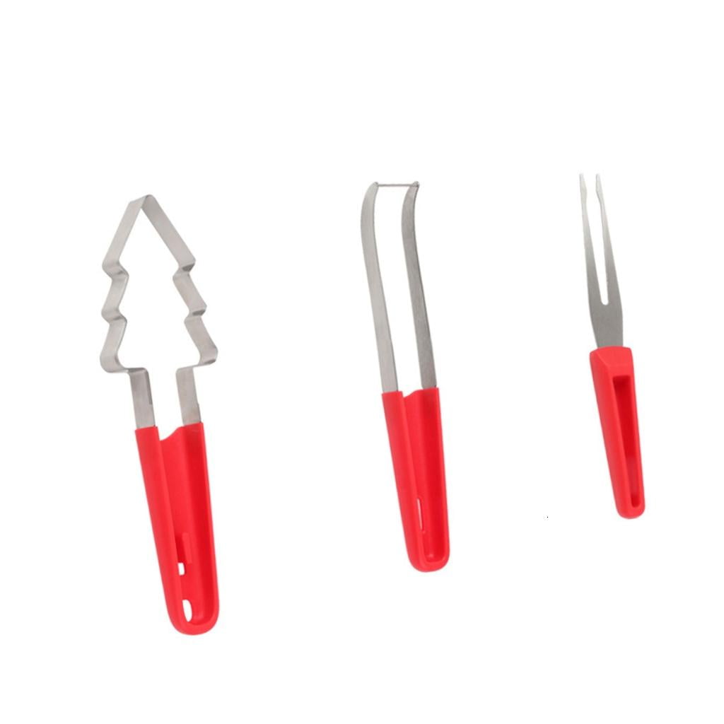 AOOOWER Stainless Steel Watermelon Cutting Tool Three In 1 Fork And ...