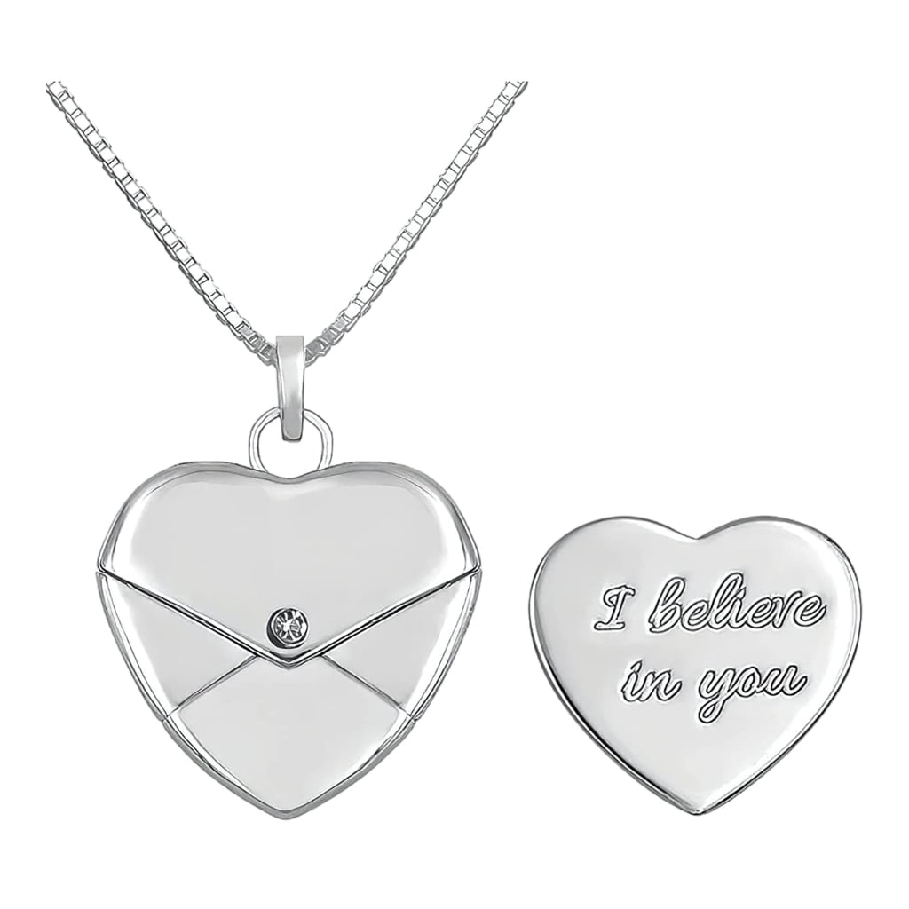 AOOOWER Sturdy Stainless Steel Heart Locket Necklace Designs for Modern ...