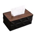 AOOOWER Stylish Plastic Tissue Holder With Detachable Wooden Cover And ...