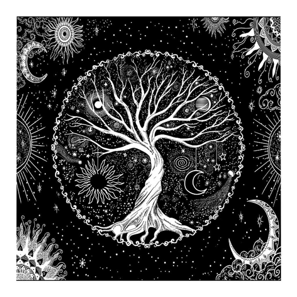 AOOOWER Tarot Tablecloth 12-Constellation Pentacle Tablecloth Tarot ...