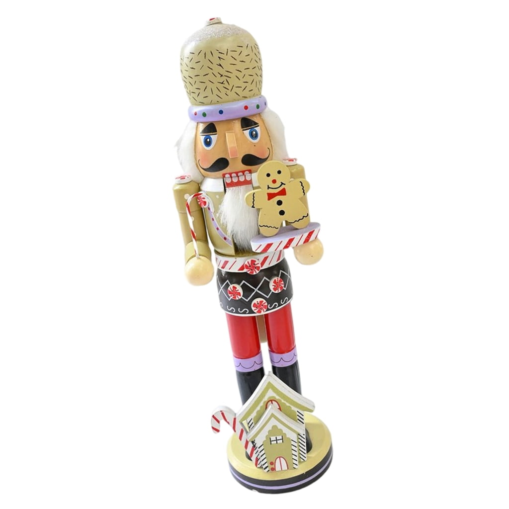 AOOOWER Traditional Wood Soldier Nutcrackers Stylish Wood Nutcrackers Soldier Figurine Christmas ...