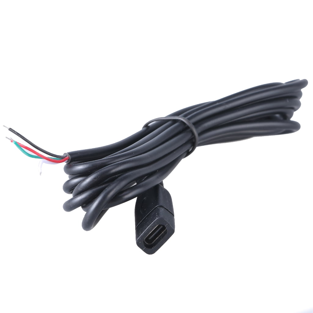 AOOOWER Type C Female Solderable Wire USB C Pigtail Cable Extension ...