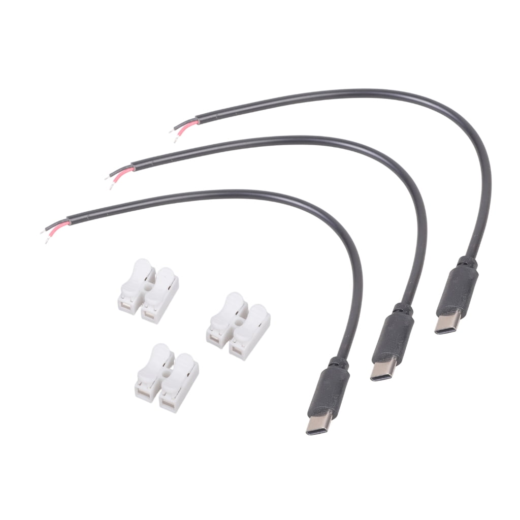 AOOOWER Type C Pigtail Cable Extension Power Cable 5V 2A USB C Plug to ...
