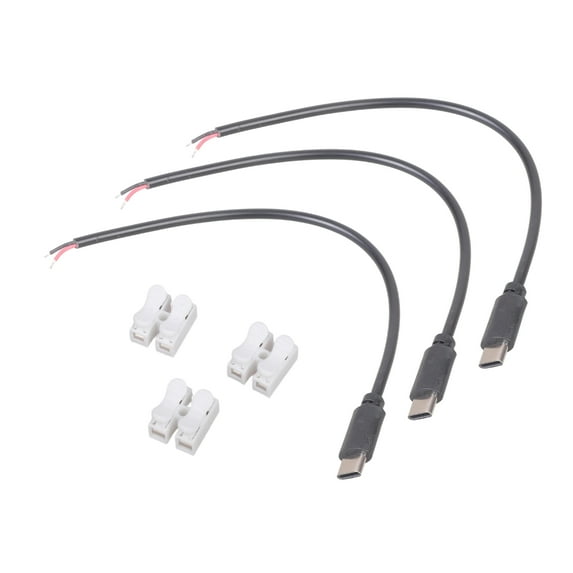 AOOOWER Type C Pigtail Cable Extension Power Cable 5V 2A USB C Plug to ...