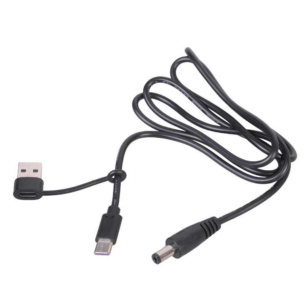AOOOWER Type C & USB Adapters Cable For DC5.5x2.1mm 12V Power Supply ...