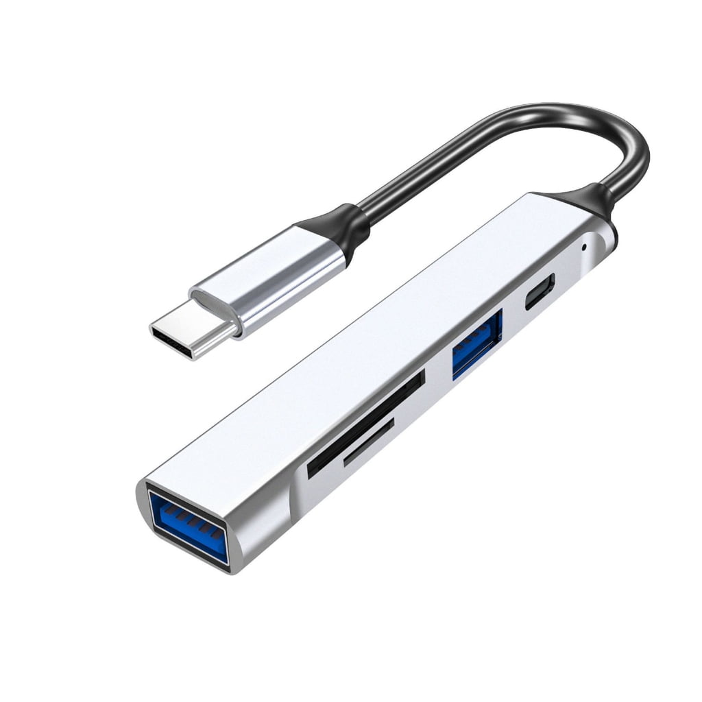AOOOWER USB HUB 5 Port USB to Type C USB3.0 2.0 Card Reader USB HUB Adapter Dock - Walmart.com
