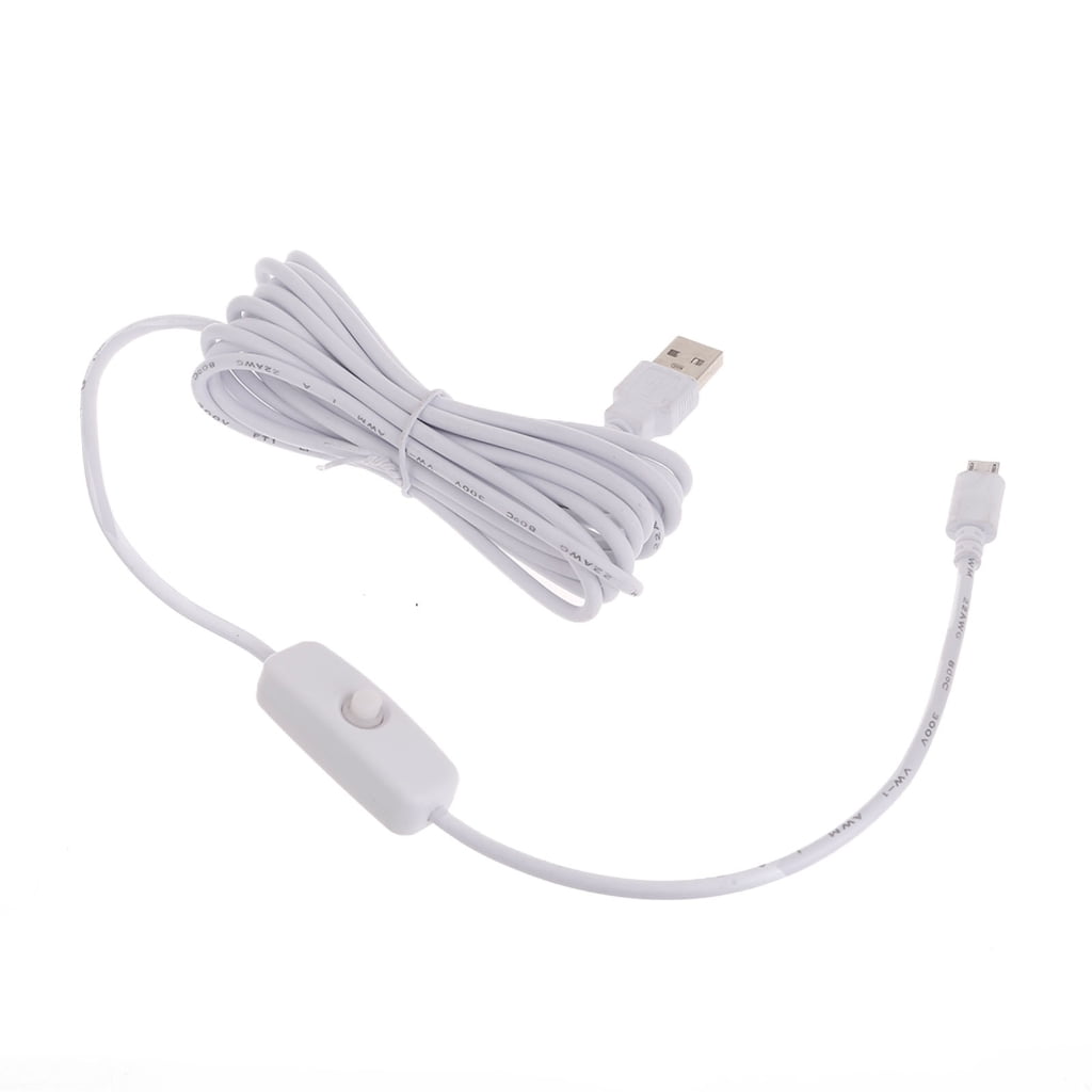 AOOOWER USB to Micro USB Power Cable withSwitch forRaspberryPi 3/2/B/B ...