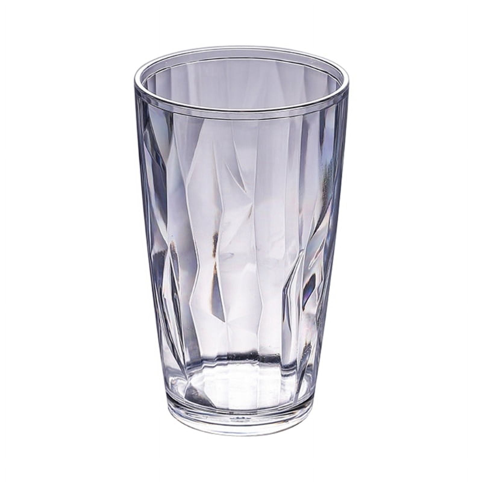 AOOOWER Unbreakable Drinking Glasses 490ml Acrylic Shatterproof Water ...