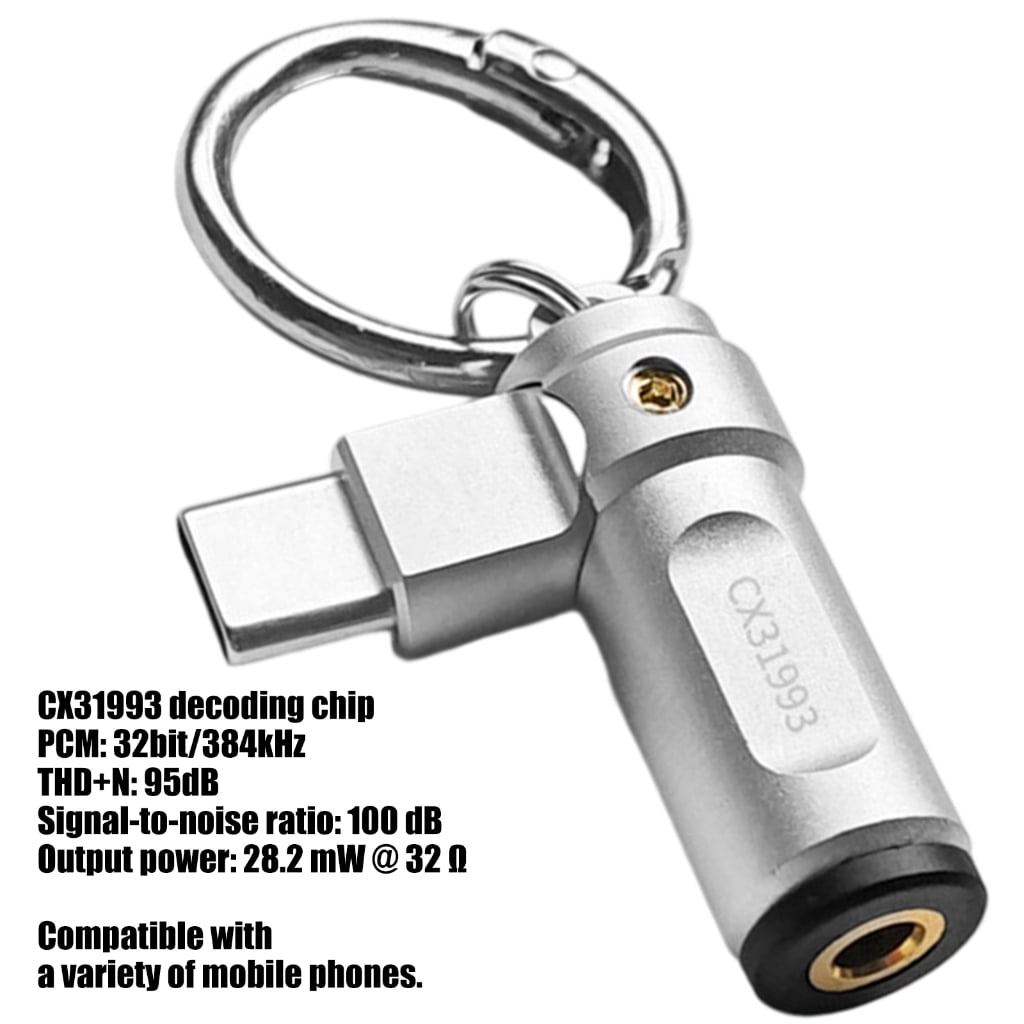 AOOOWER Universal 3.5mm to USB C Adapter Converter Alloy Cores Wide ...