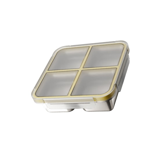 AOOOWER User Friendly Quarter Partition Nonrust Steel Bentos Box With ...
