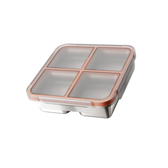 AOOOWER User Friendly Quarter Partition Nonrust Steel Bentos Box With ...