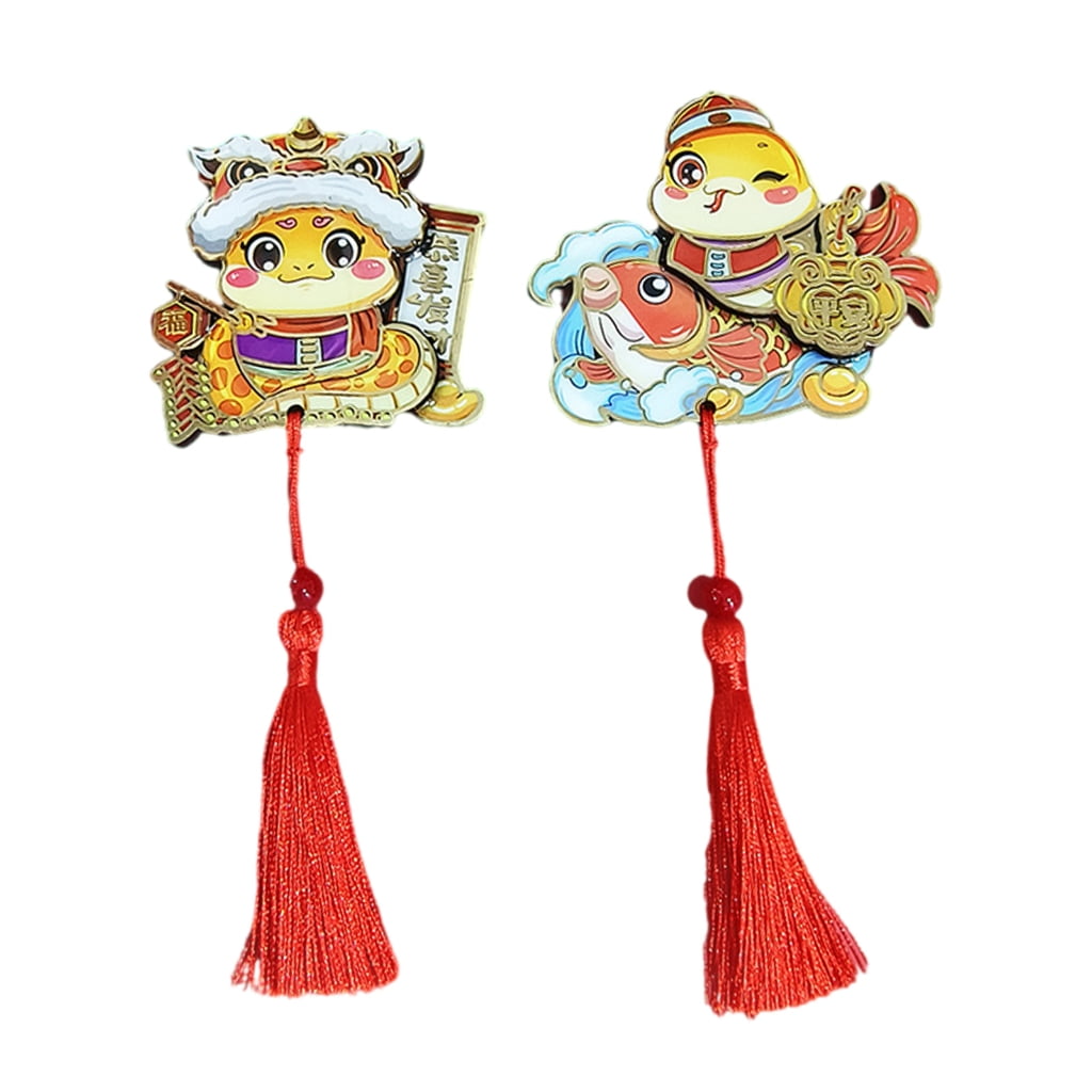 AOOOWER Wood Carved Snake Years Fridge Sticker Magnets Collection for ...