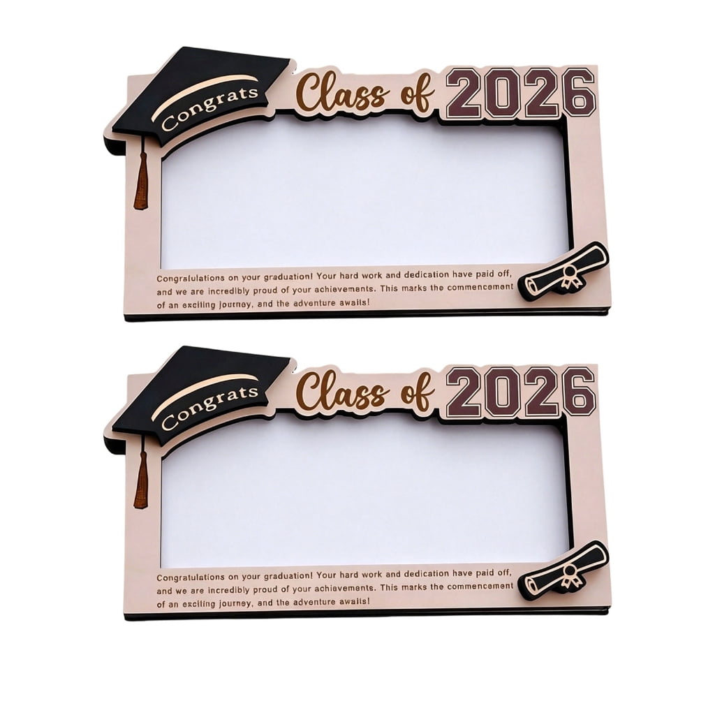 AOOOWER Wooden Bill Clip And Photo Frame Set For Academic Celebration ...