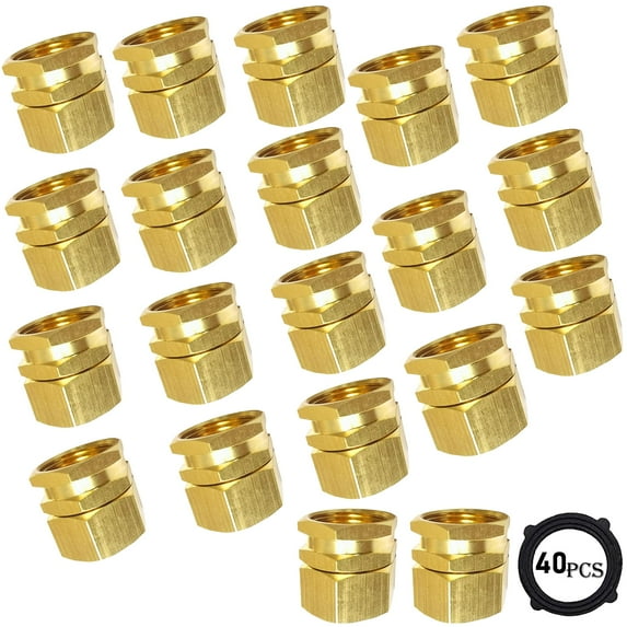 AOPANDA Brass 3/4 GHT Female X 3/4 NPT Female Garden Hose Connector ...
