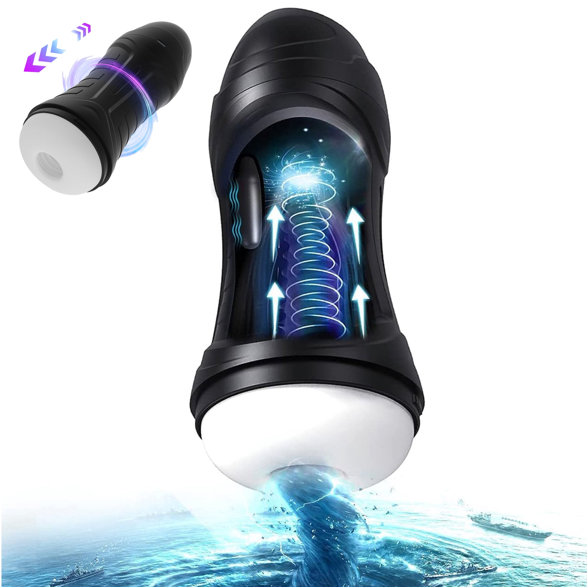 AOPAR Automatic Male Masturbator Cup Vacuum Sucking Stimulation with 6 Modes Electric Stroker ...