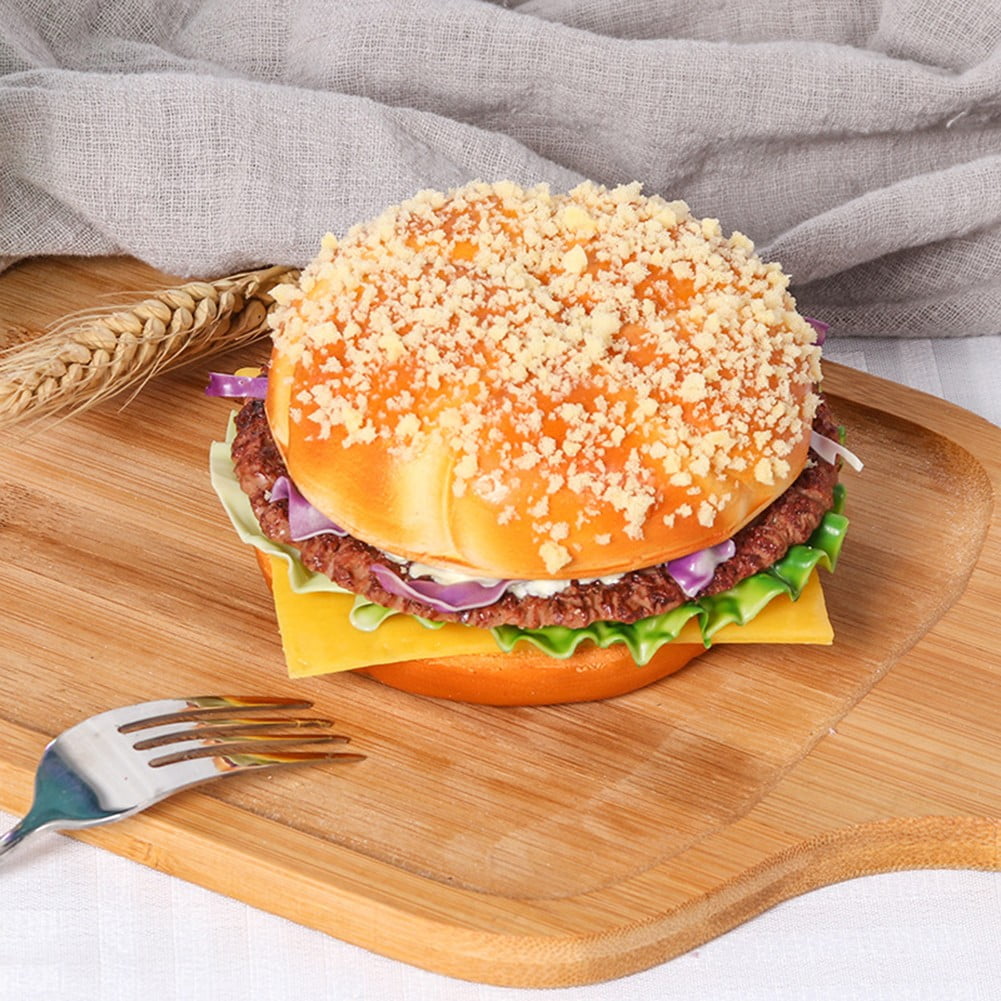 AOQIANLAN 1pcs Fake Bread Food Toy Hamburger Cake Model Food Props ...