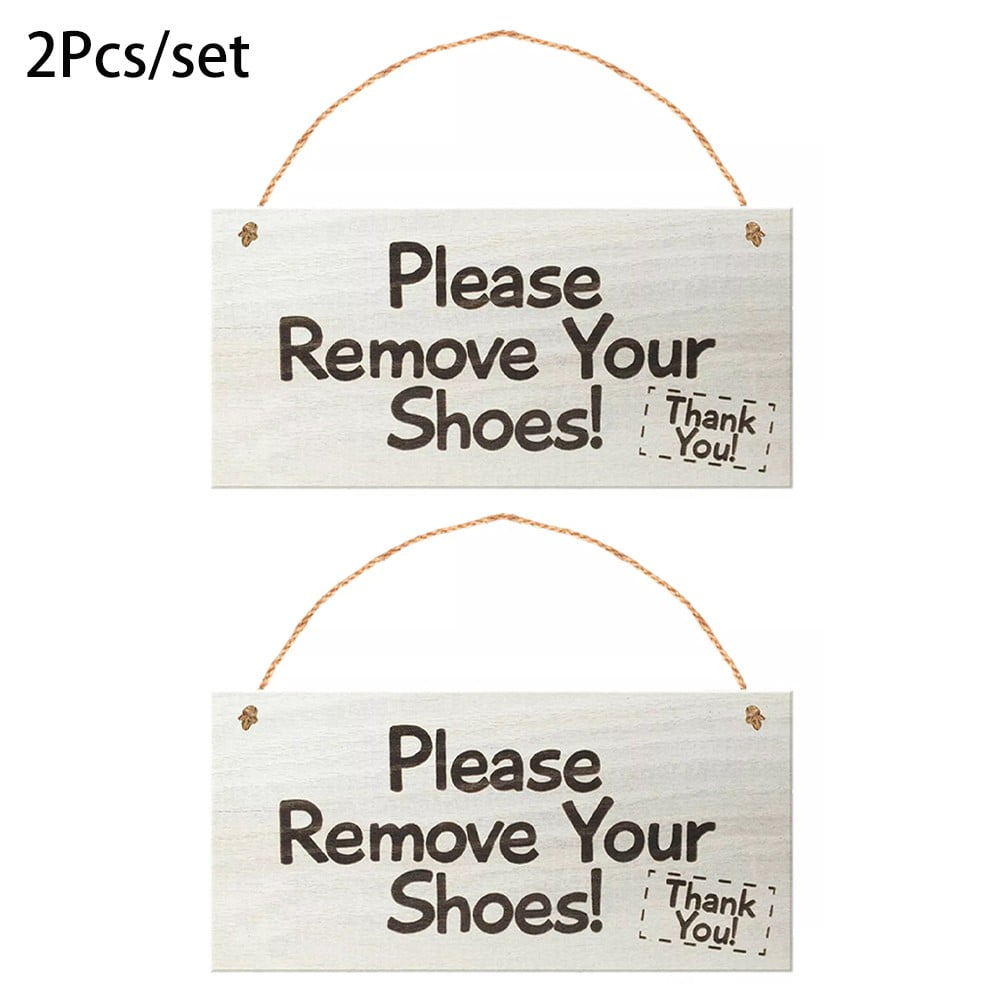 AOQIANLAN 1pcs Take Off Your Shoes Door Sign, Welcome Metal Tin Sign ...