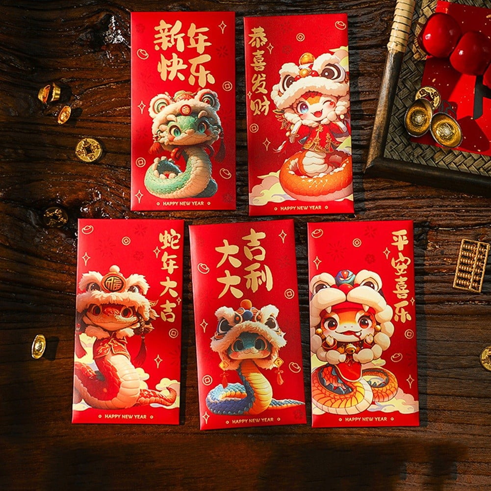 AOQIANLAN 2025 Year of the Snake Red Packet New Year Creative Spring ...