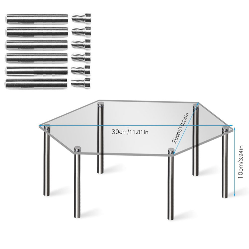 AOQIANLAN Acrylic Cake Display Board hexagon Cake Edge Smoother Tray ...