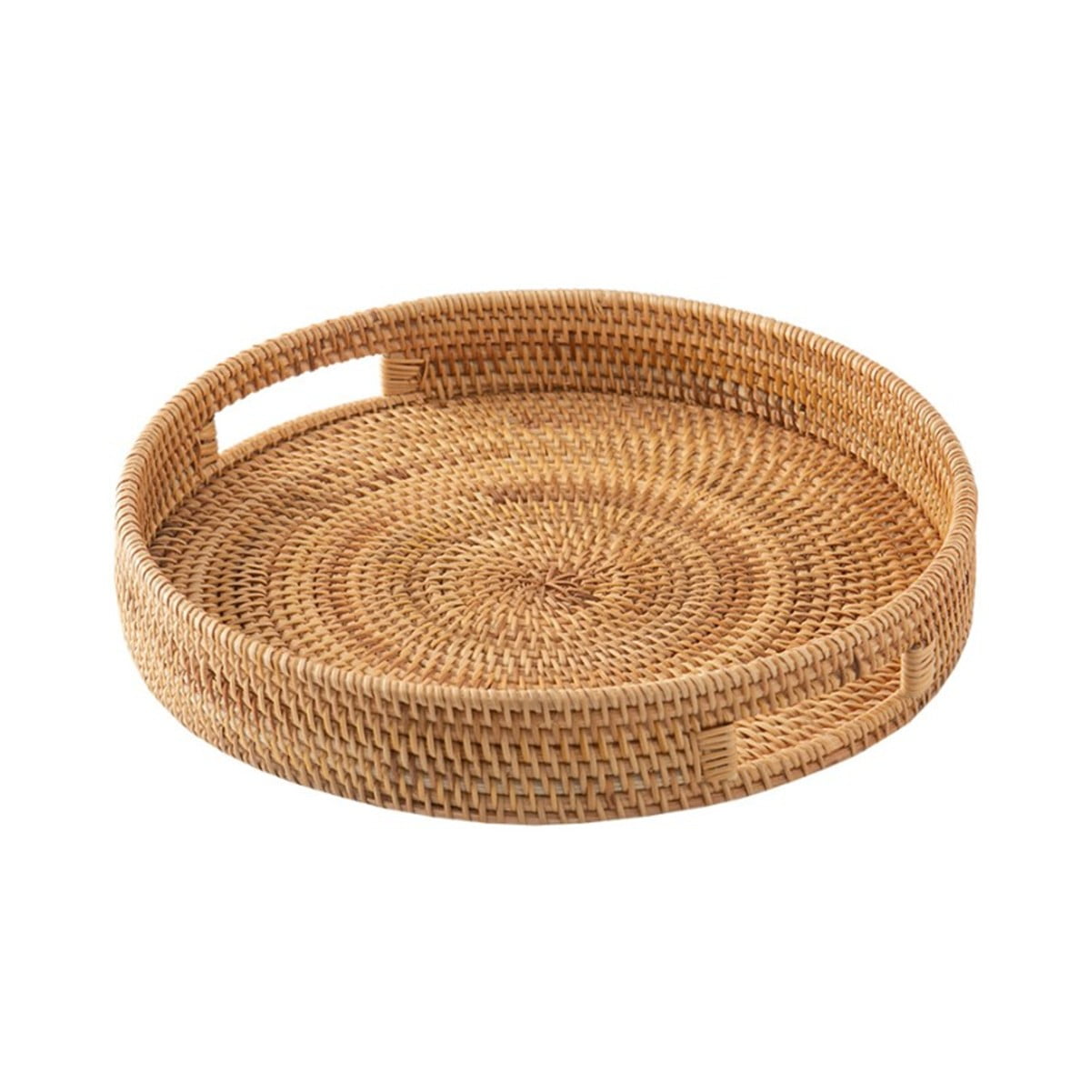 AOQIANLAN Farmhouse Home Rattan Woven Tray Hand-Woven Tray Versatile ...