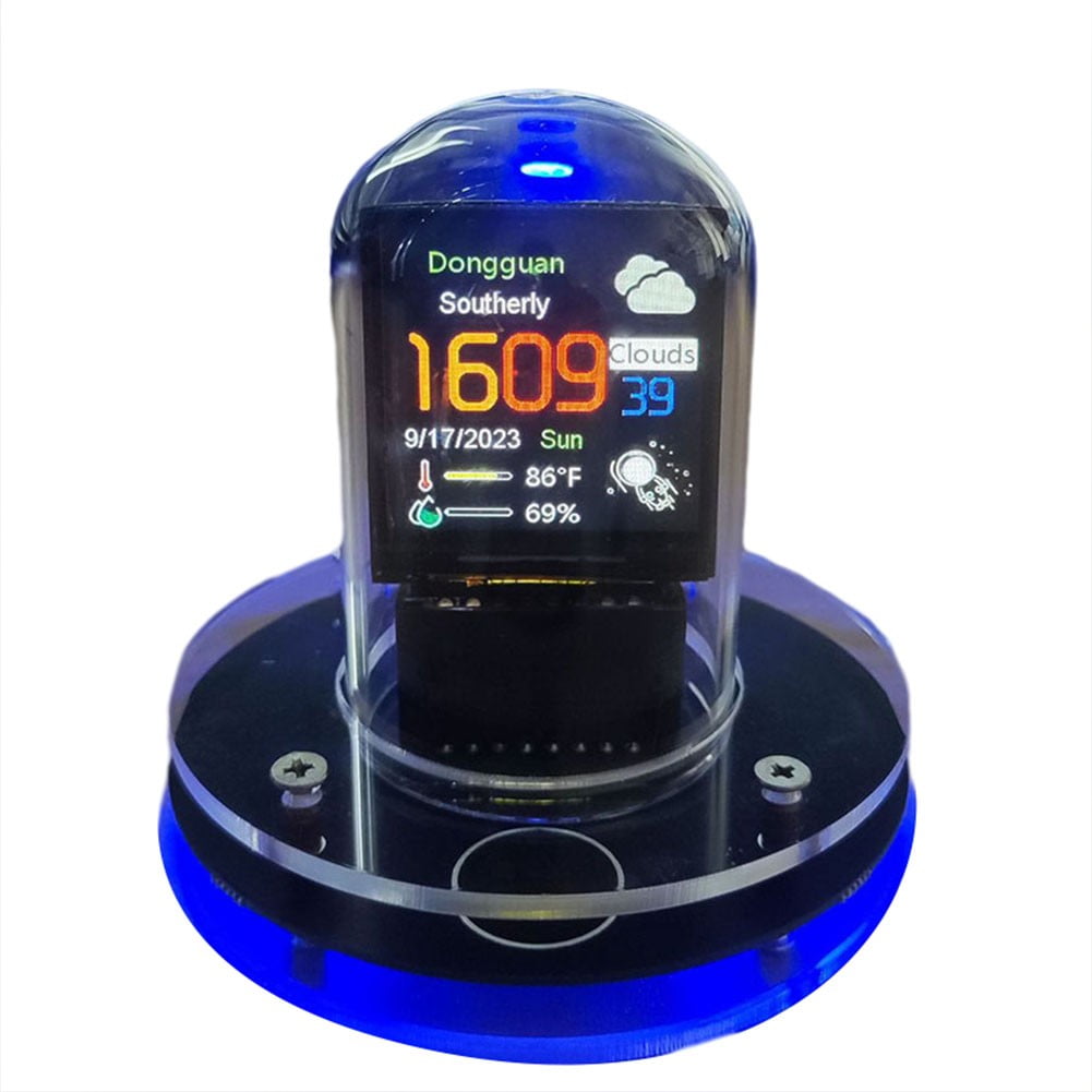 AOQIANLAN Glow Tube Clock Wifi Networking Automatic Update Digital For ...